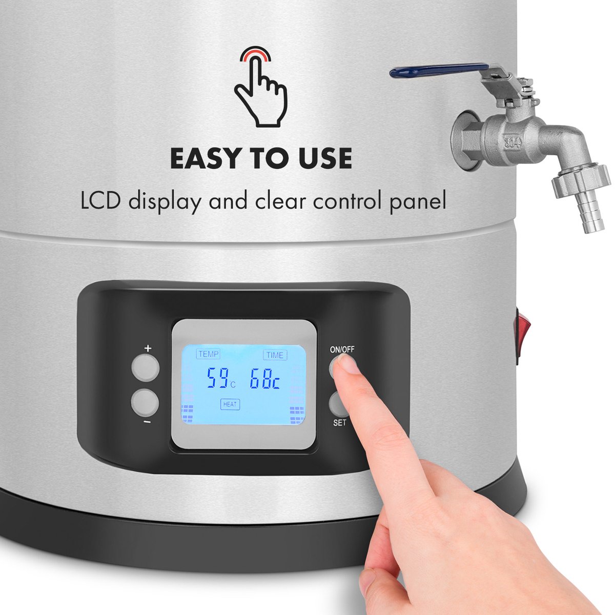 Klarstein Maischfest maischketel brouwketel - Ketel om bier te brouwen ...