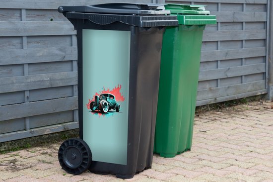 Container sticker Auto - Vintage - Verf - Groen - 44x98 cm - Kliko ...