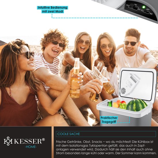 KESSER® 32L Thermo Elektrische Koelbox voor warm houden en koelen | Coolbox / 12V,... | bol.com