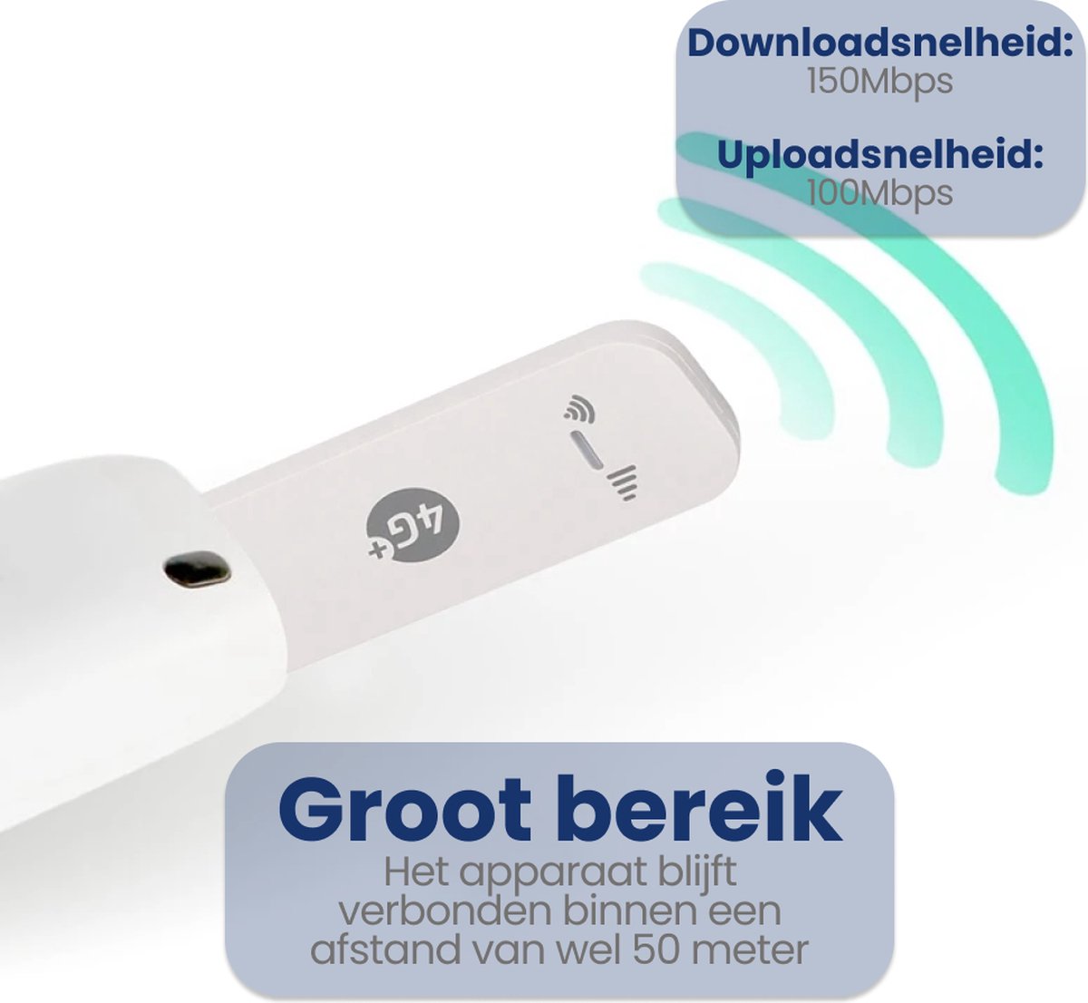 BluGo 4G Dongle - voor Laptop en Computer - Internet Dongel - WiFi ...