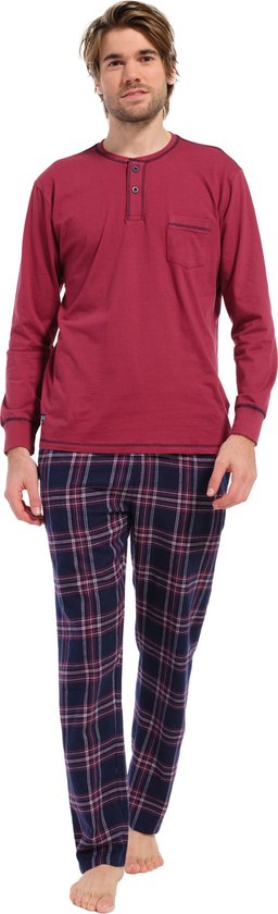 Pastunette for Men - Pyjama set Jim - Rood / Blauw - Flanel - Katoen ...