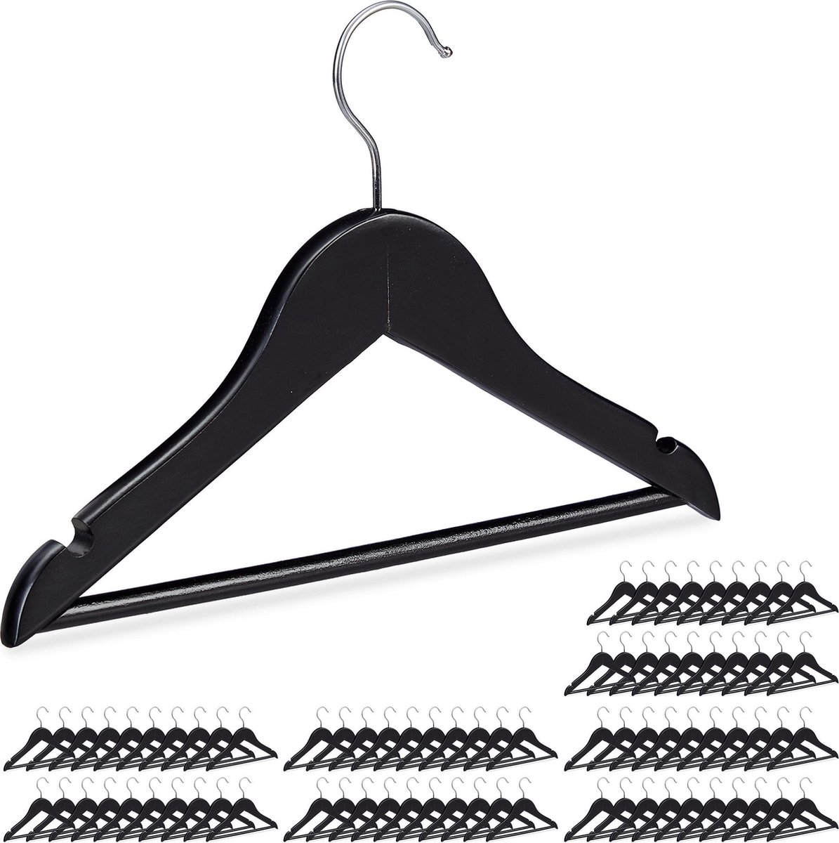 relaxdays 80x cintre enfant bois - cintre enfants - cintre pantalon ...