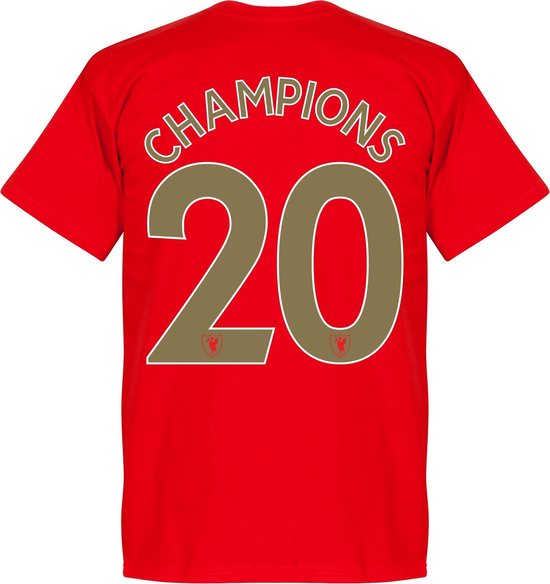 Liverpool Champions T-Shirt 2020 + Champions 20 - Rood - XL | bol
