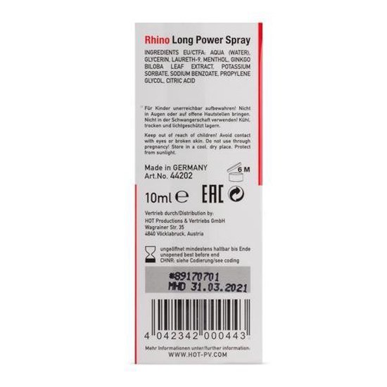 Rhino vertragende spray 10 ml | bol.com