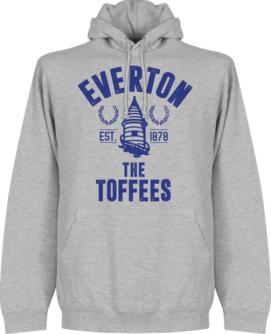 Everton Established Hooded Sweater - Grijs - S | bol