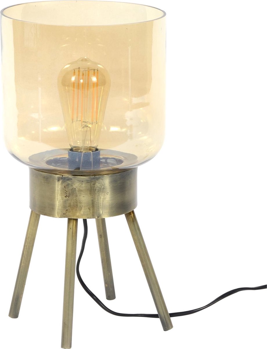 Moderne tafellamp glas Lia - 4-poot tafellamp - Slaapkamer lamp ...