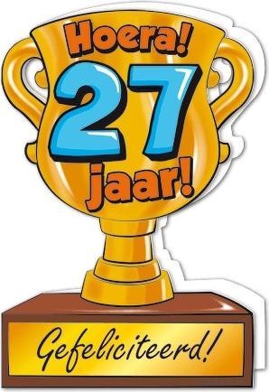 Trofee kaart - 27 jaar | bol.com