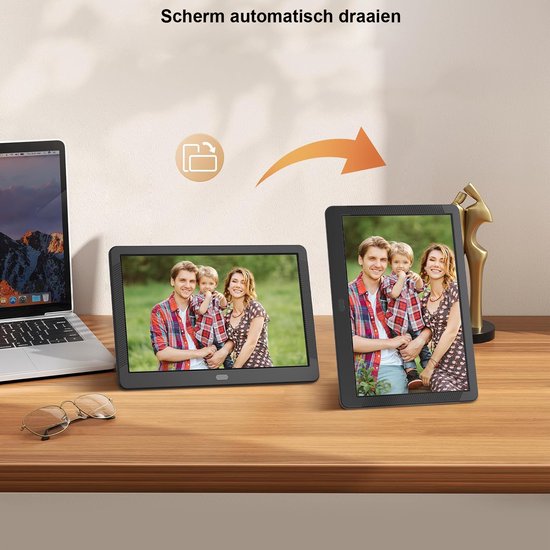 Digitale Fotolijst met Wifi en Automatische Rotatie - Elektronisch ...