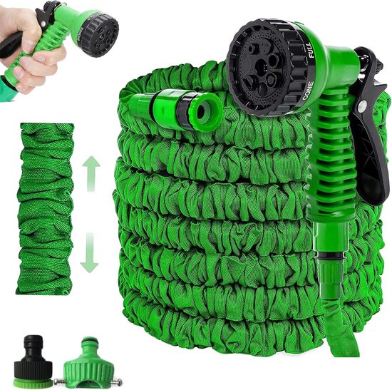 Flexible Garden Hose, 7.5 m 25 ft Water Hose, Flexible, Stretchable, with 7 Function... | bol
