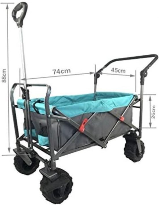 Bolderkar Opvouwbaar Luchtbanden - Bolderkar Met Duwstang | bol