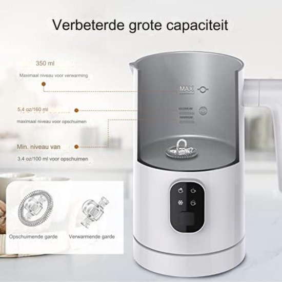 Opschuimer voor Melk - Melkopschuimer Electrisch - 4 in 1 elektrische ...