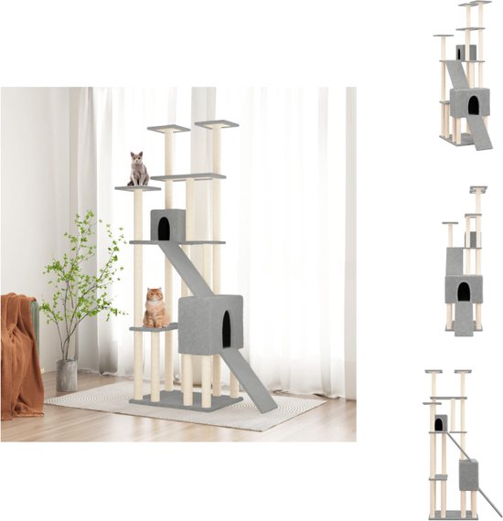 vidaXL Kattenmeubel - Alles-in-één - 47.5 x 94 x 190 cm - Lichtgrijs ...