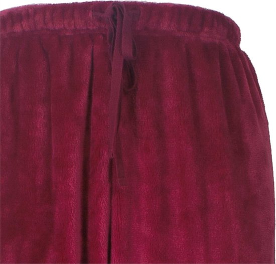 Tenderness dames huispak Flannel Fleece Rood gebloemd. - Maat L | bol