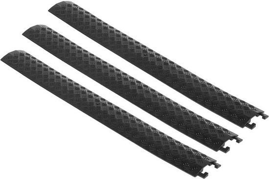 Rubberen kabelbescherming - 3 stuks voor 1-kanaals kabelafdekking - 95 ...