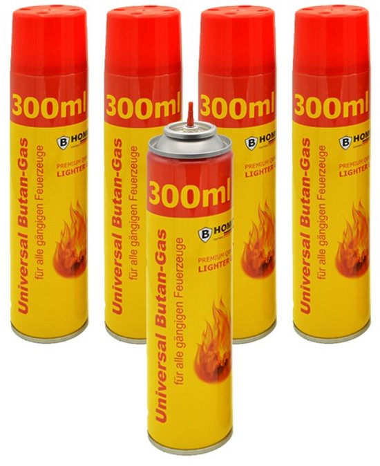 B-Camping Aansteker gas - 6x - 300 ml - butaan gasfles - navulling ...