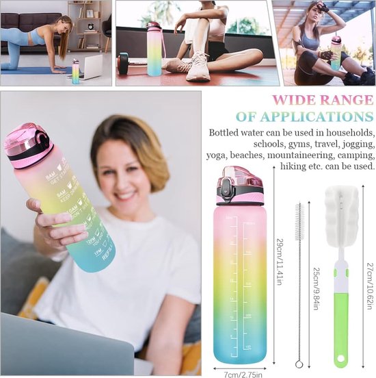 Goodivery ® Aanpasbare Kleurrijke Waterfles met Pompje en ...