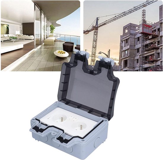Weerbestendige Dubbele Stopcontacten IP66 Waterdicht - Franse Standaard ...