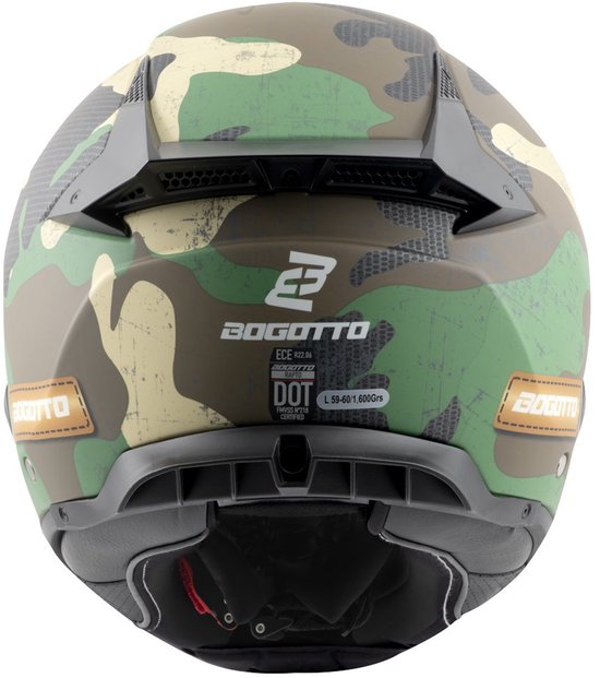 Bogotto Rapto Camo Groen Integraalhelm - Maat M - Helm | bol