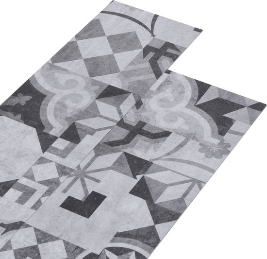 vidaXL Vloerplanken - PVC - Zelfklevend - Grijs patroon Pvc ...