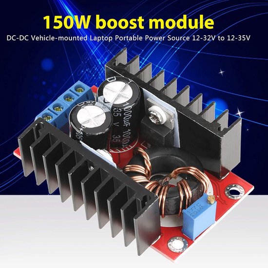 Allecto Plus - Boost DC-DC Step Up Converter voor Modulo Boost 12-32V naar 12-35V 150W... | bol