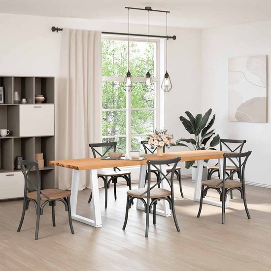 vidaXL Eettafel - 280x80x74 cm - Massief Eikenhout Eetkamertafel ...