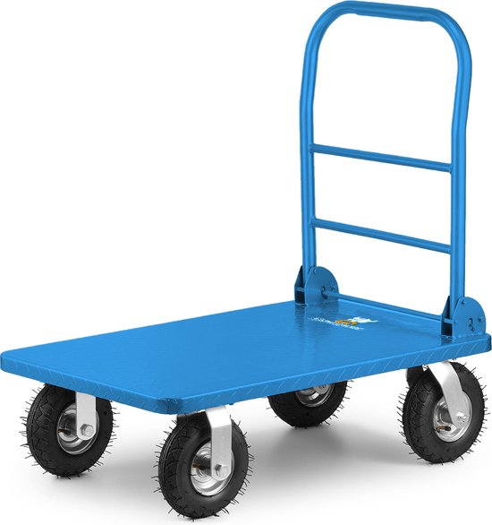 Viking Choice Transportwagen - Magazijnwagen - 500kg - Blauw - Stalen ...