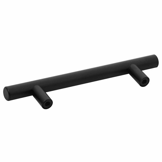 vidaXL Handvatten 10 stuks - 96 mm RVS Zwart - T-vormige Meubelgrepen ...