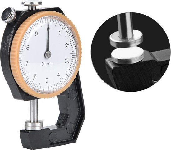 Diktemeter platte kop - 0 ~ 10 mm meetnauwkeurigheid 01 mm voor leren ...