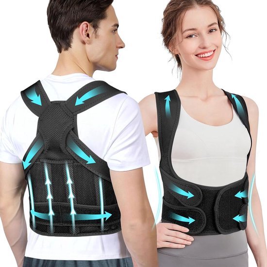 Posture Corrector Spinal Support Adjustable Shoulder-Lumbar Strap ...
