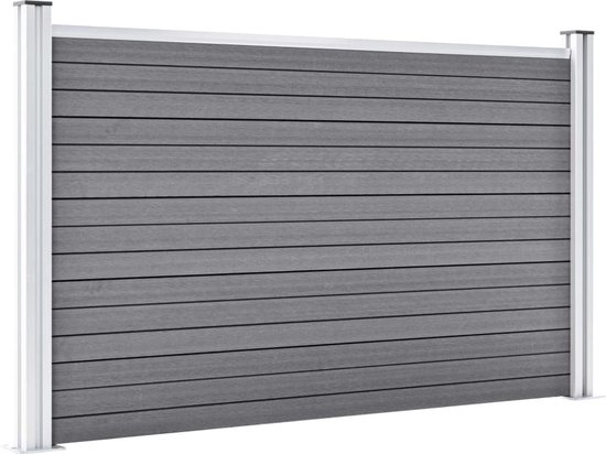 vidaXL Schutting 526x106 cm HKC grijs Schutting Panelen - Houten ...