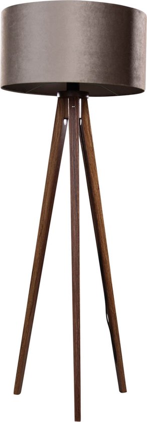 QAZQA tripod classic shade - Landelijke Vloerlamp | Staande Lamp met ...