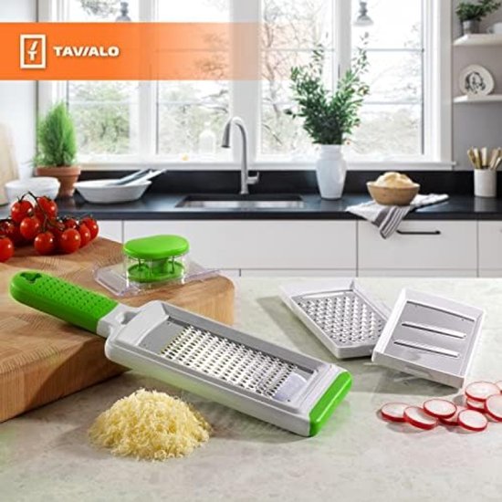 Selbro ® Keukenraspset van roestvrij staal, 3-in-1 voor fijn en grof ...