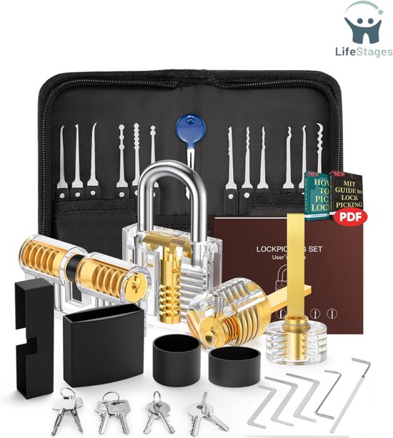 LifeStages - Lockpick set - Lock Picking Set - 32-Delige Lock Pick Set - Met 4... | bol