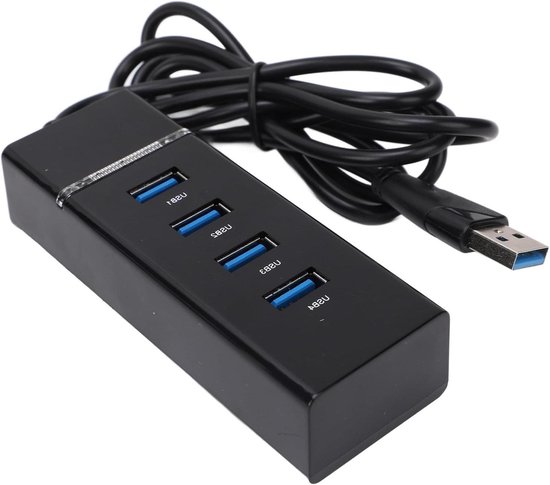 4-poorts USB 2.0-hub Splitter met LED-indicator 480 Mbps voor Linux XPS ...