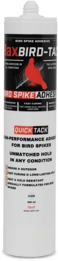 Raxit Raxbird-Tack Quick Tack 300ML Transparante kit voor duivenpinnen ...