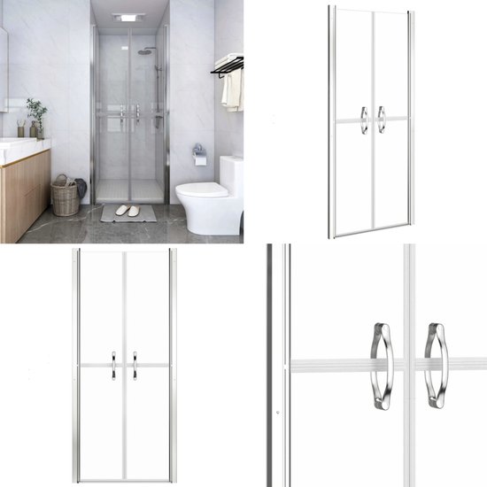 vidaXL Douchedeur 76x190 cm ESG transparant - Douchedeur - Douchedeuren ...