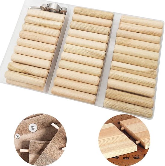 Deuvelset 10 mm - 63 stuks - Houten deuvelpennen - Deuvelpencentrum ...
