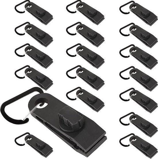 18 stuks zware belasting zeilclips - 8 x 3 x 25 cm - zeilspanners met ...