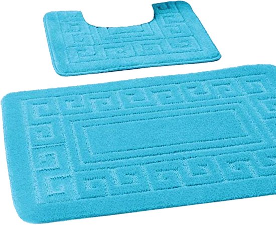 EDS - Anti-slip badmat in Griekse stijl - Set van 2 badmatten ...