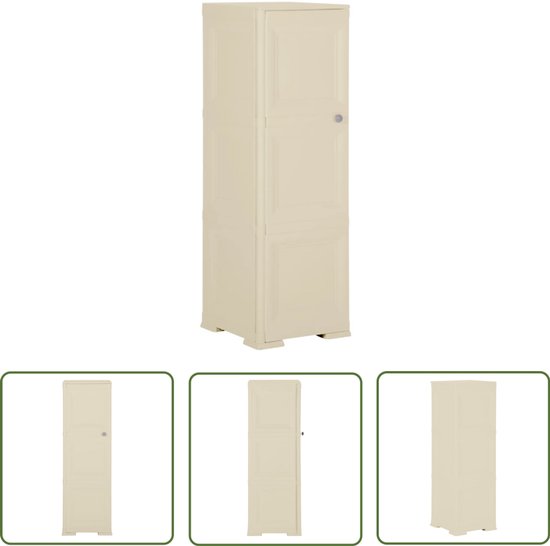 vidaXL Opbergkast 40x43x125 cm kunststof wit Opslagkast - Kast ...