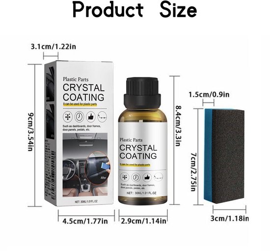 Car Plastic Parts Refurbish Agent - Restaurator en polijstmiddel voor ...