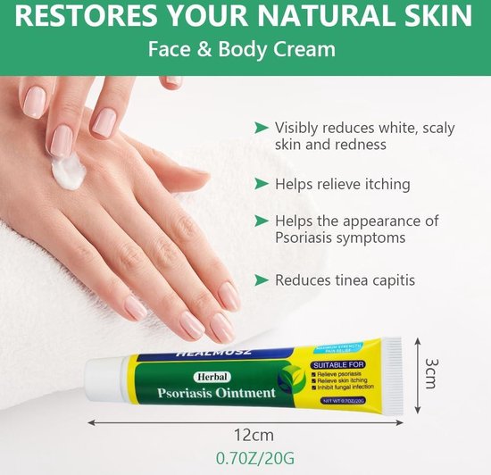 VD WEIDE ENTERPRISE - Kalmerende Psoriasis Zalf - Eczeem Crème voor ...