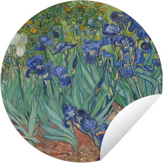 Tuincirkel De Irissen - Schilderij van Vincent van Gogh - 60x60 cm - Ronde Tuinposter... | bol