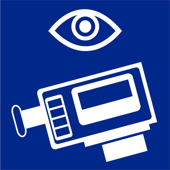 Camerabewaking sticker met oog 100 x 100 mm | bol