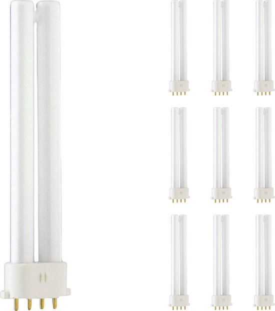 Voordeelpak 10x Philips PL-S 9W 827 4P (MASTER) | Zeer Warm Wit - 4-Pin. | bol.com