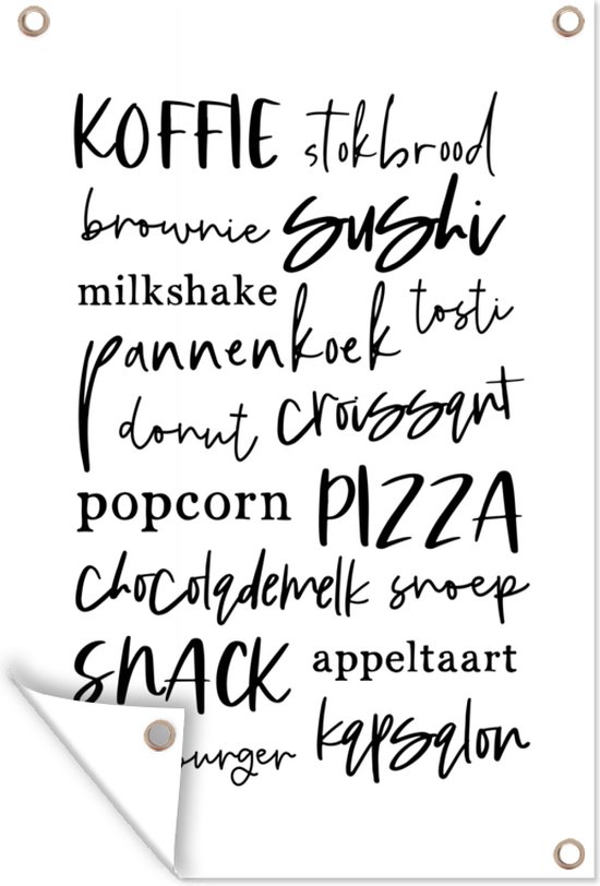 Muurdecoratie Keuken - Eten - Quotes - 120x180 cm - Tuinposter - Cadeau ...