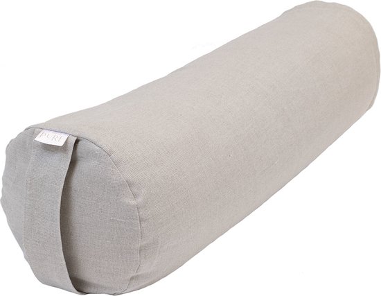 Yoga bolster natuurlijk linnen rond - Pure | bol