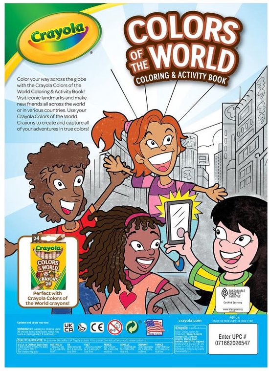 Crayola - Kleurboek voor kinderen - Color of the World - 96 pagina's | bol