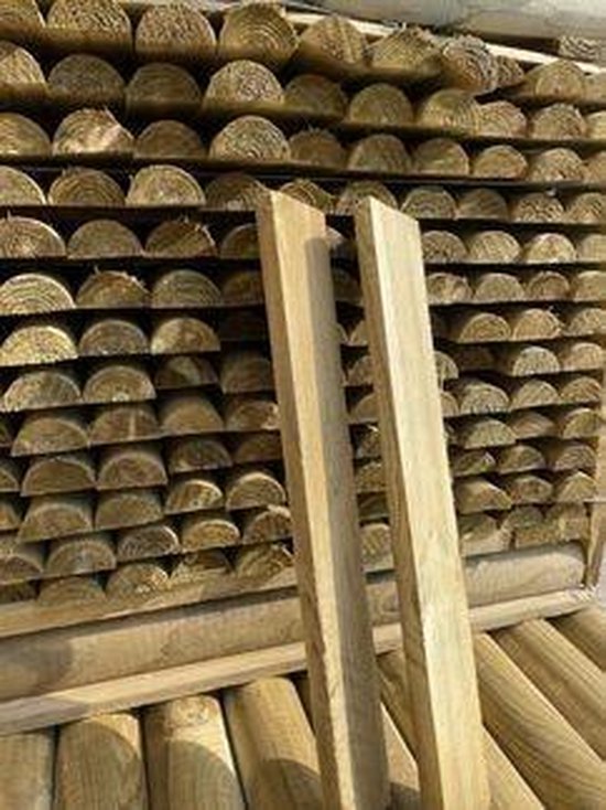 Half Ronde Palen Hout ge√Ømpregneerd 8x50cm | bol.com