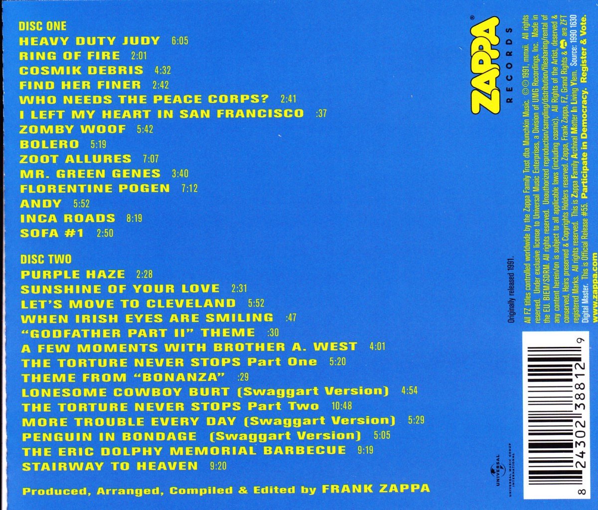 Frank Zappa - The Best Band You Never Heard In Your Life (CD), Frank ...